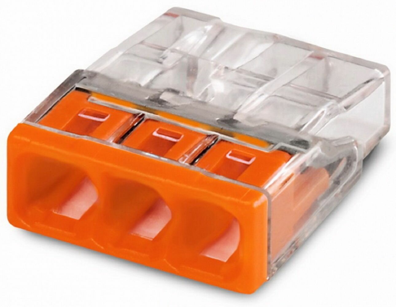 Клемма безвинт. без пасты розеточн. 3х0,5-2,5мм (new) WAGO (комплект 4 шт)