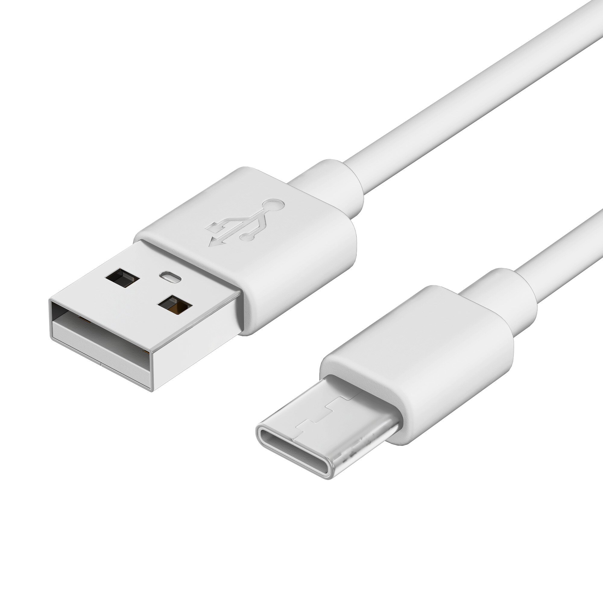 Кабель GSMIN USB - Type-C 0.3м (Белый) — фото 1