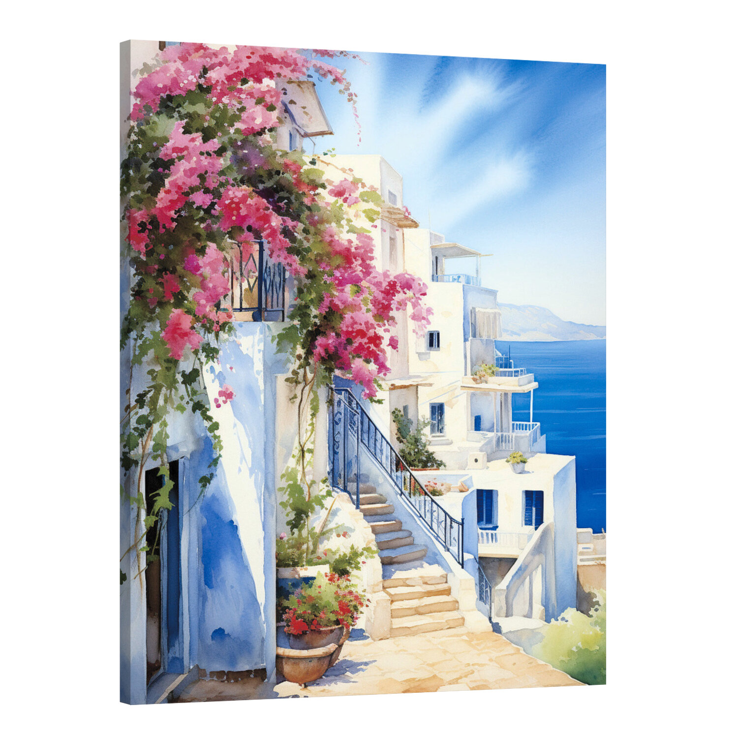 Интерьерная картина 50х70 "Греция: море и небо"