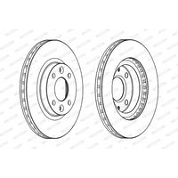 FERODO DDF2327C (402062212R / 402063149R / DDF2327C) диск торм. пер. Renault (Рено) logan II 13= / sandero II 14=