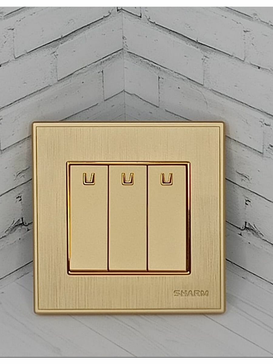 Выключатель света трехклавишный 502