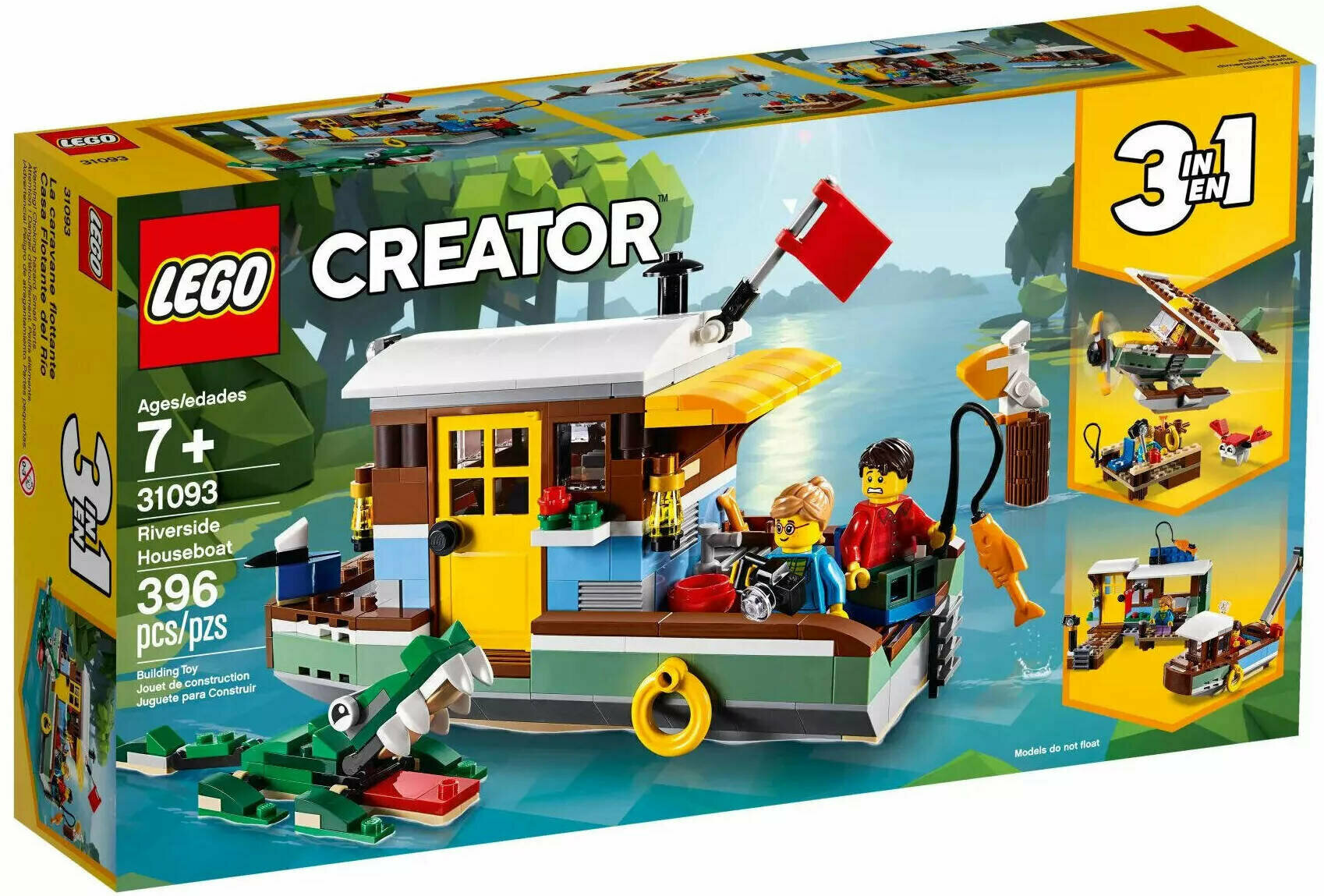 Конструктор LEGO Creator 31093 Плавучий дом, 396 деталей, от 7 лет, 2019 год
