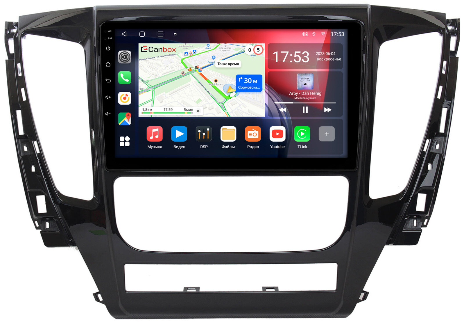 Штатная магнитола Mitsubishi Pajero Sport 3, Montero Sport 3 2015-2019 (авто с АКПП) Canbox L-Line 4169-9155 Android 10 (4G-SIM, 2/32, TS18, DSP, QLed