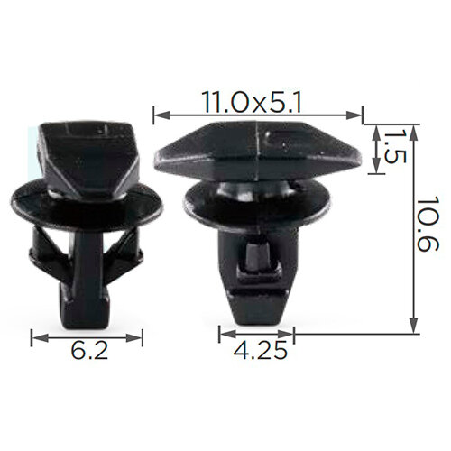 Клипса уплотнителя двери/капота/багажника (OEM: 91530S0A003) 774467