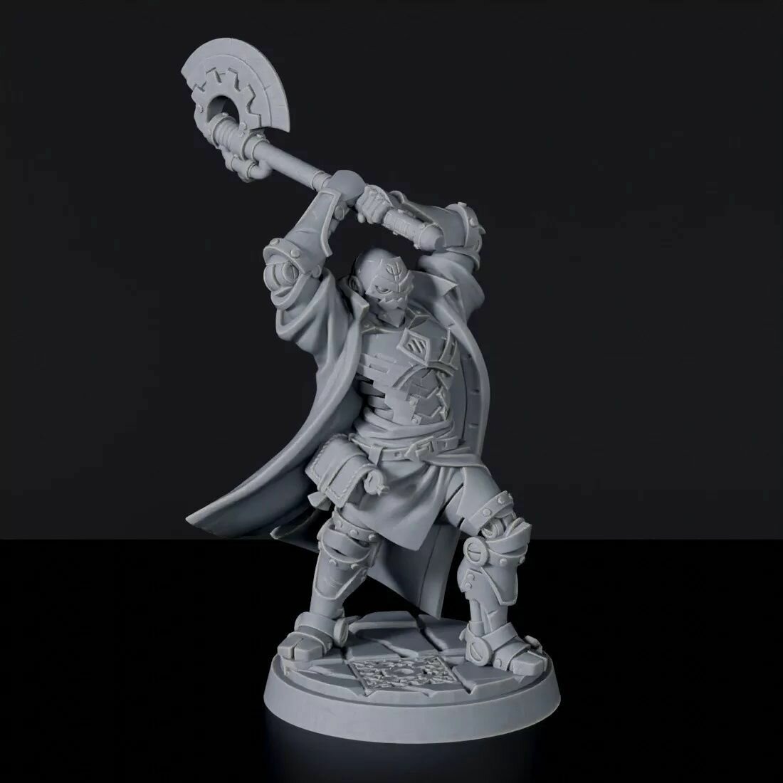 Миниатюра D&D "Собранный варвар с топором" 32 мм (DnD, Dungeons & Dragons, ДнД, Подземелья и Драконы, Pathfinder)