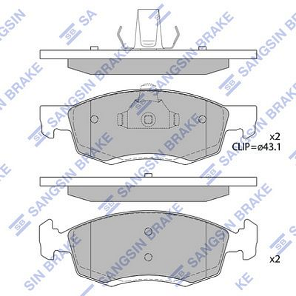 HI-Q SP4099 sp4099 колодки дисковые передние \ dacia logan 1.6 16v / 1.5dci 07