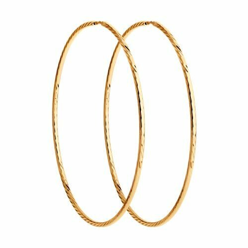 Серьги конго, красное золото, 375 проба