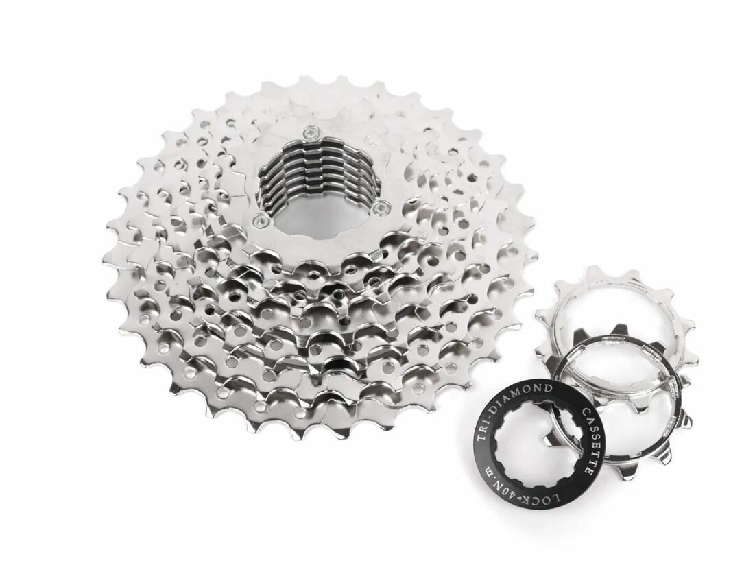 Кассета для велосипеда Vinca Sport, 9 скоростей, 12-32Т, сталь, хром