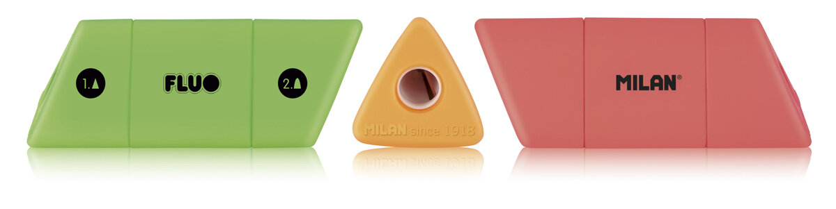 Milan точилка пластиковая SLIDE 20153212-SS29 для карандашей компактная и прочная