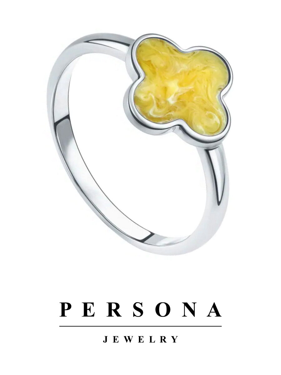 Кольцо тонкое, серебро, 925 проба, родирование, эмаль