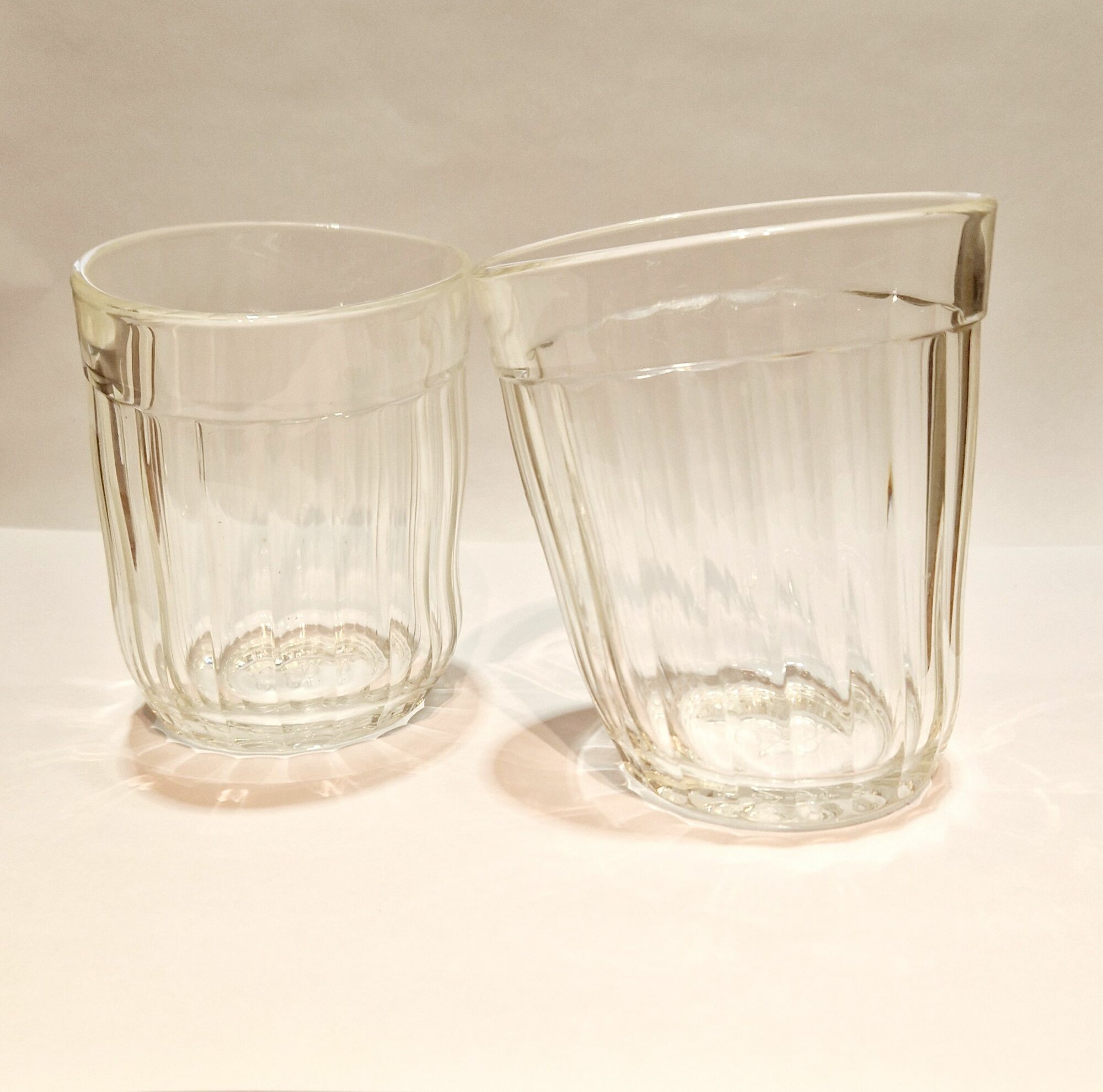 Стакан "Пьяный" граненый посуда ручной работы