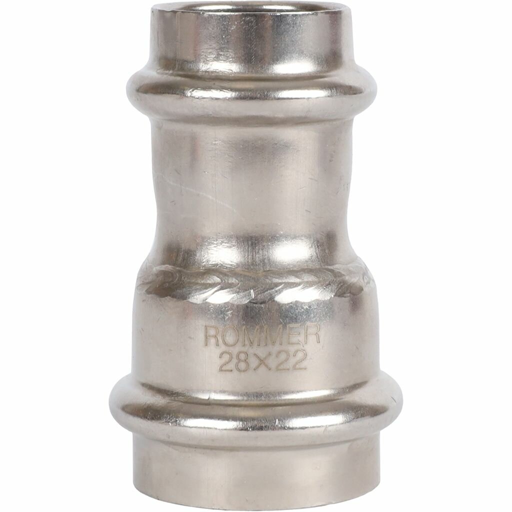 Муфта переходная нерж. сталь 28 х 22 ROMMER