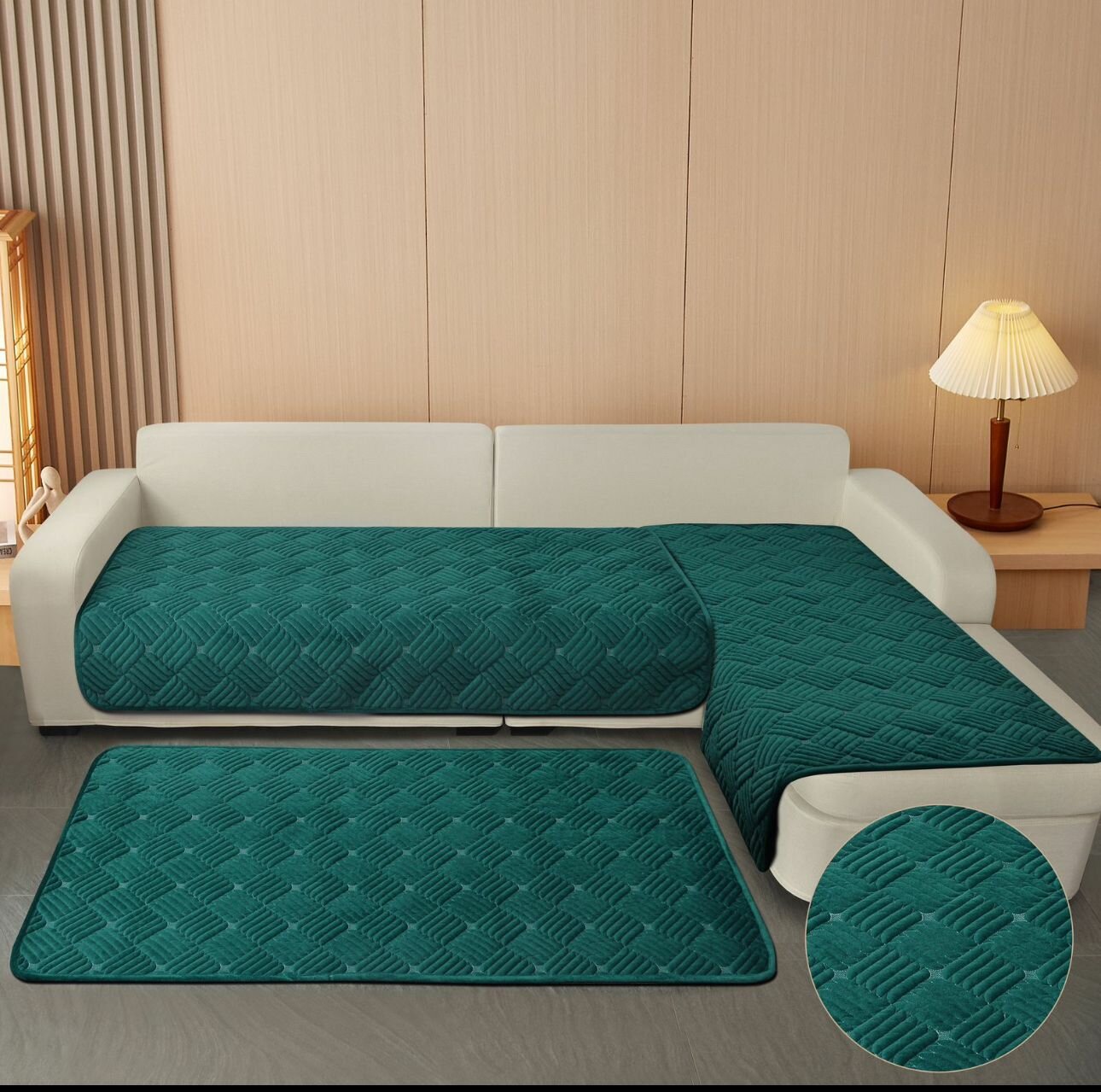 Накидка на угловой диван , Накидка на диван 2 кресла