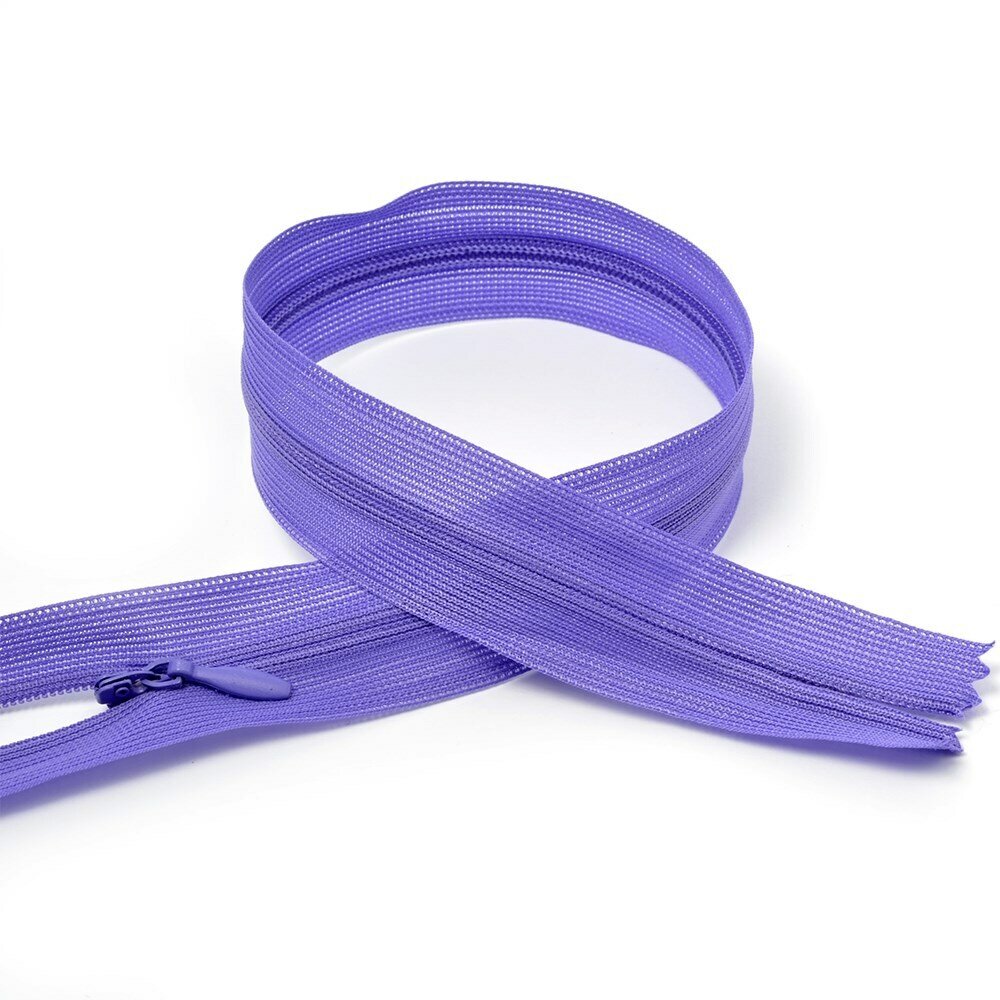 Молния пластиковая потайная 20см н/р цв.171 сиреневый (10 штук)