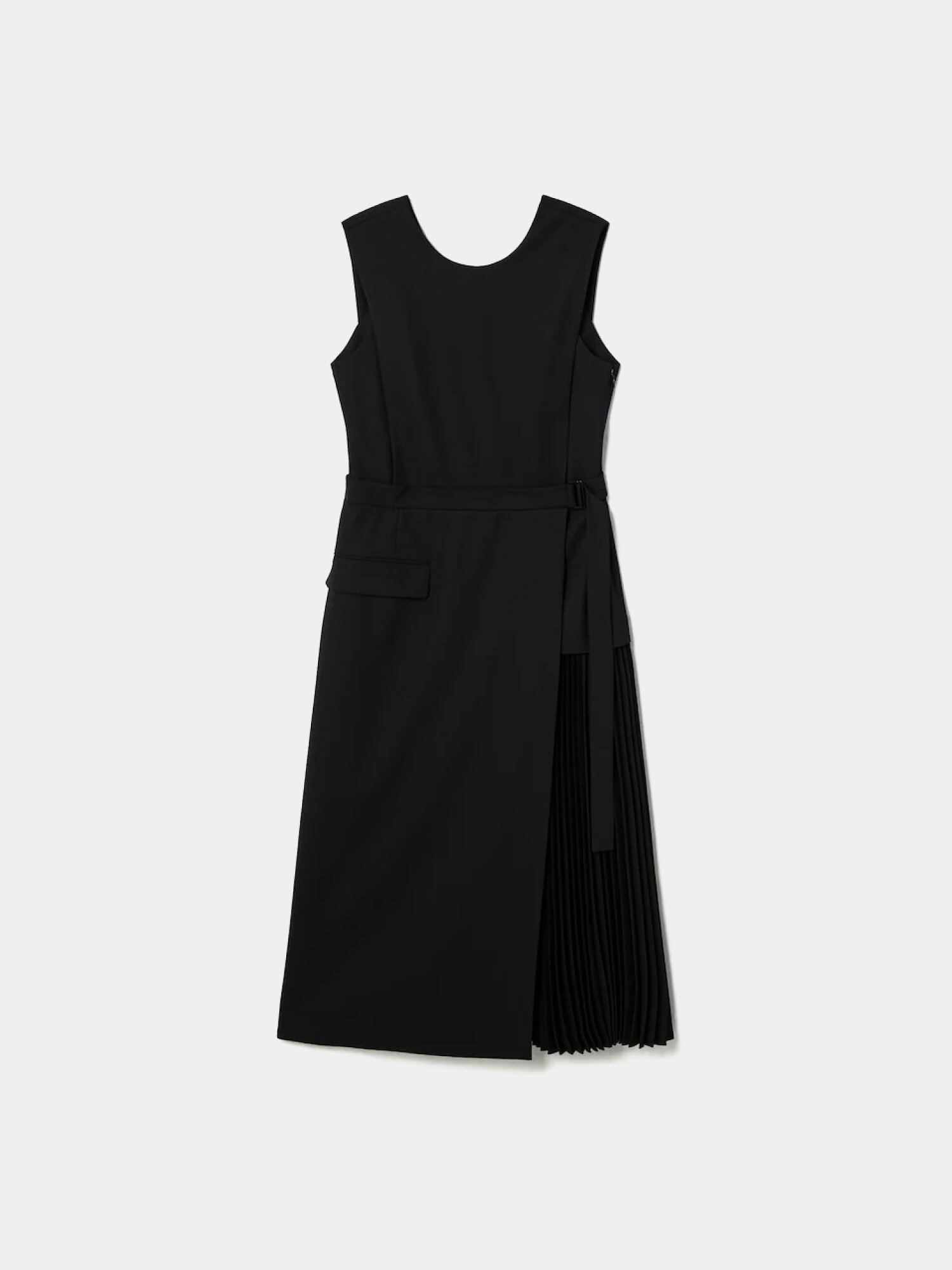 Платье Pleated Round Neck