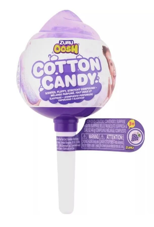 Zuru Oosh Игровой набор Cotton Candy Конфета на палочке со сквишем 3 предмета Виноградная 8628SQ1