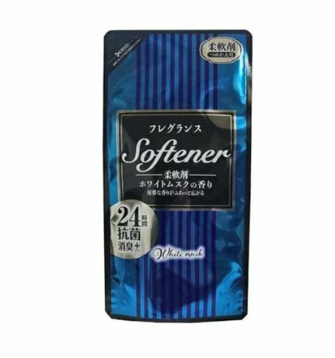 Nihon Кондиционер для белья "Softener White Musk" (с антибактериальным эффектом и ароматом белого мускуса) 450 мл, мягкая упаковка