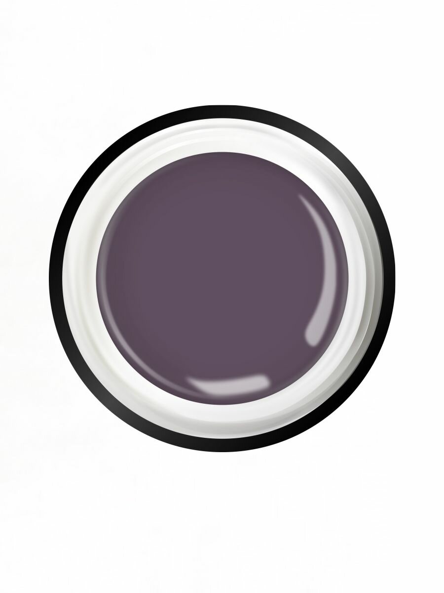 Nail Club Гель-краска с липким слоем серая GO-28 Purple, 5 мл.