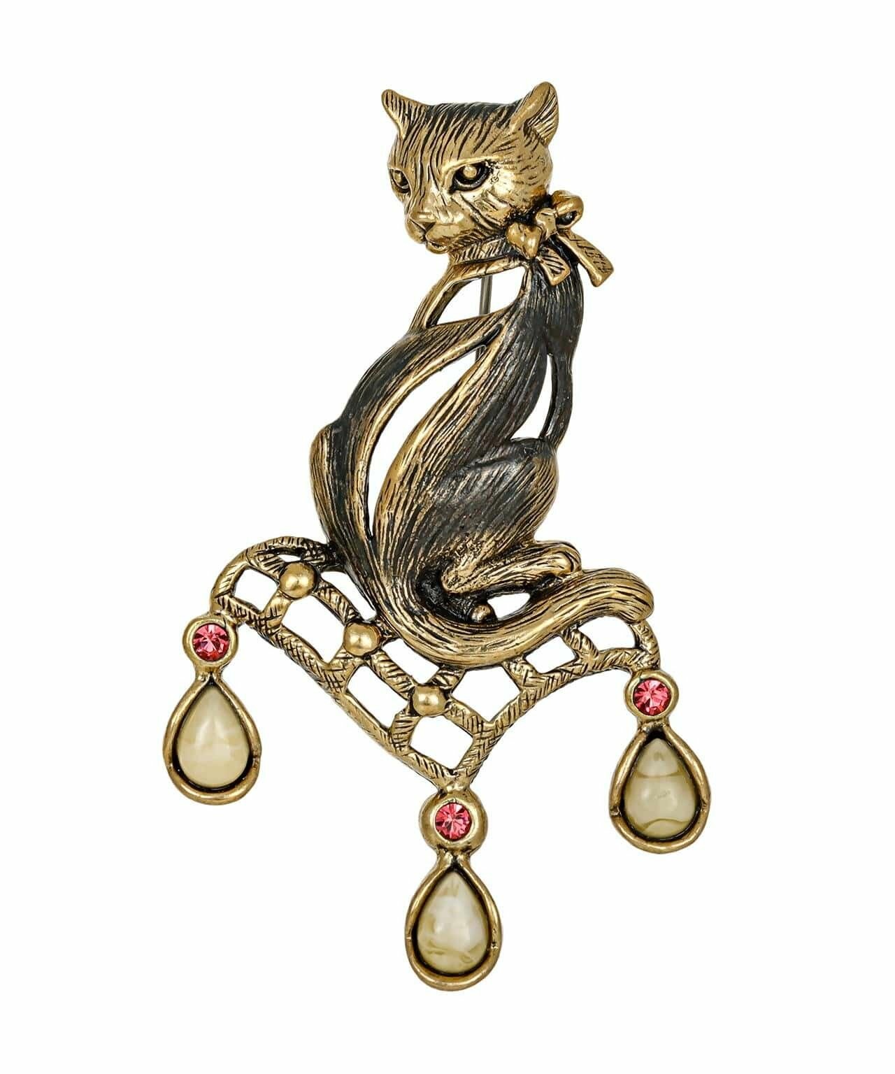 Брошь, янтарь