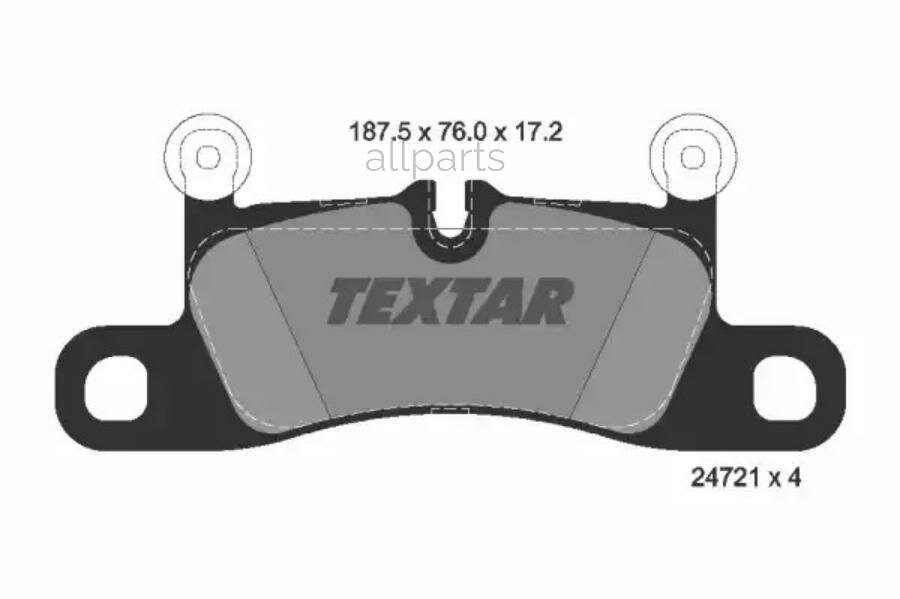 TEXTAR 2472101 Колодки тормозные задние PORSCHE VOLKSWAGEN TEXTAR 2472101