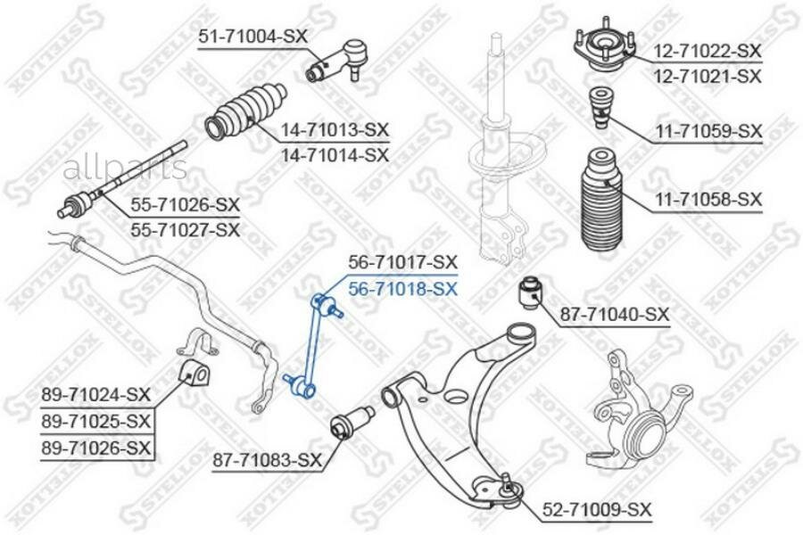 STELLOX 5671018SX тяга стабилизатора переднего!\ Mazda 323/Premacy all 00>