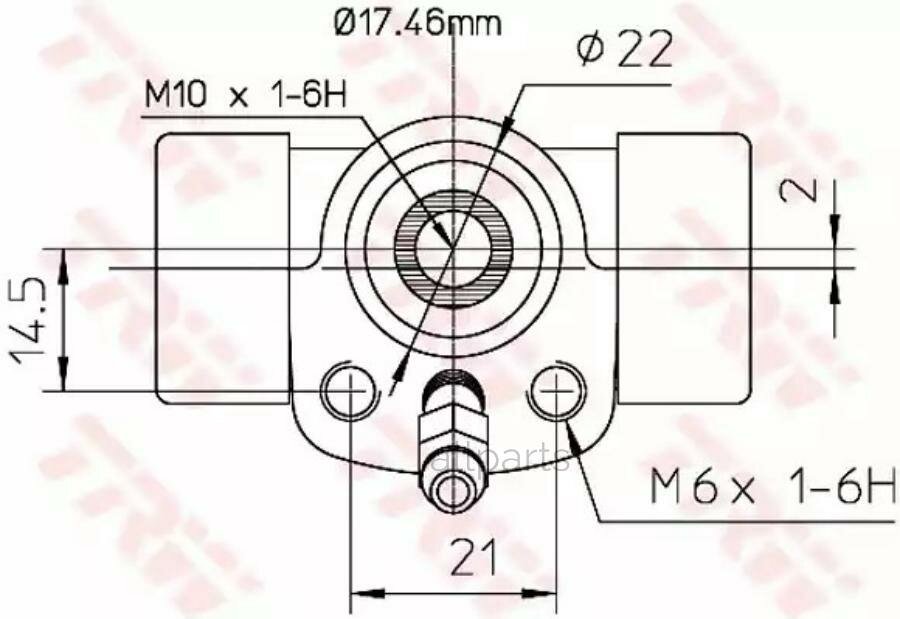 TRW BWC107 Цилиндр тормозной рабочий TRW BWC107