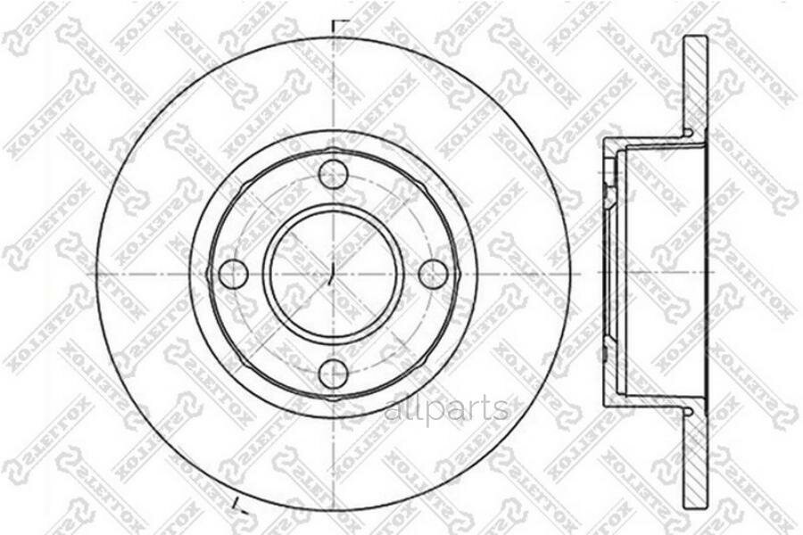 STELLOX 60204737SX диск тормозной передний!\ Audi 80 B3 1.6/2.0/1.9TDi 91-96