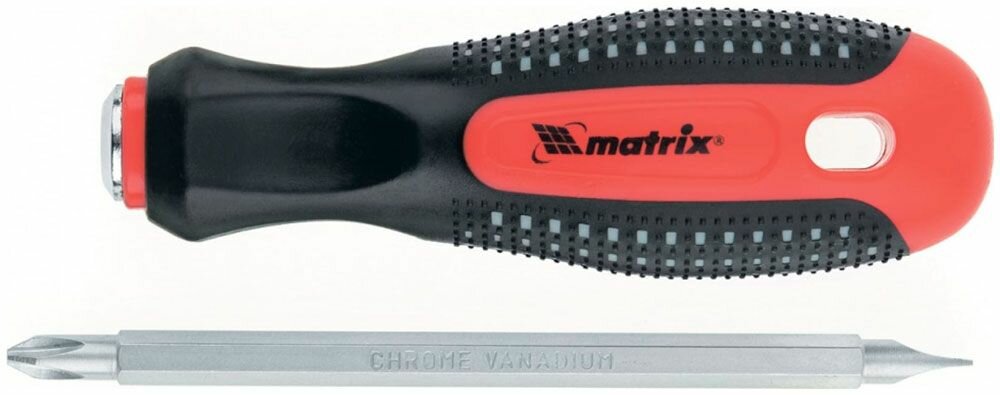 MATRIX Отвертка комбинированная Fusion SL6,0 / Ph2 мм, CrV, 3-х компонентная рукоятка anti slip // 11451