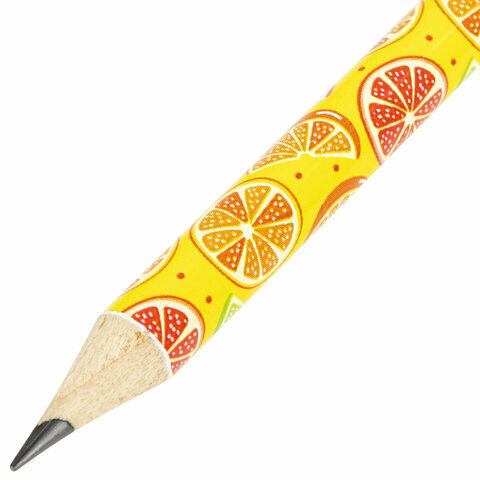 Карандаш чернографитный BRAUBERG "FRESH ZONE", 1 шт, HB, корпус ассорти, 181759