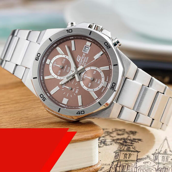 Наручные часы CASIO Edifice, серебряный — фото 1