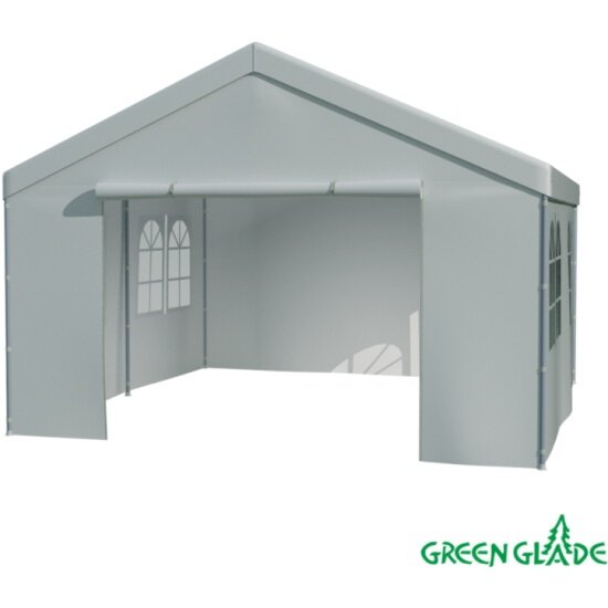 Тент Green Glade садовый с боковыми стенками 16 кв. м белый (2 коробки) 3054