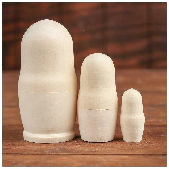 Заготовка для росписи Нескучные игры Матрешка 3 в 1 деревянная (Р45/752)