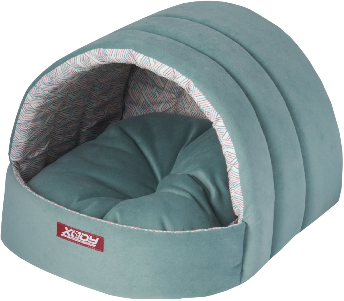 Домик для собак и кошек Xody Эстрада Гарден № 2 зеленый 43 х 45 х 36 см