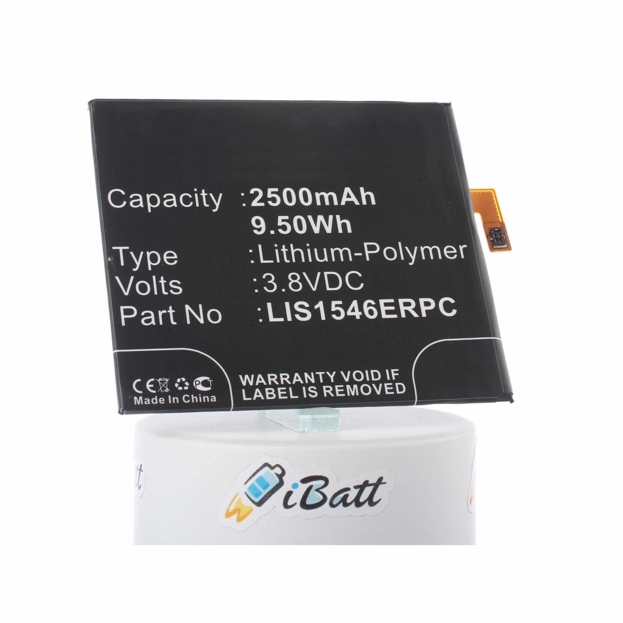 Аккумуляторная батарея iBatt 2500mAh для телефона Sony Xperia C3, T3 (LIS1546ERPC