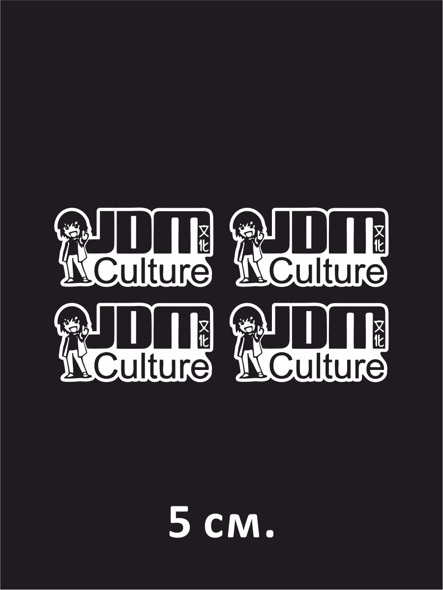 Наклейка на авто Jdm culture - ждм культура 5 см.