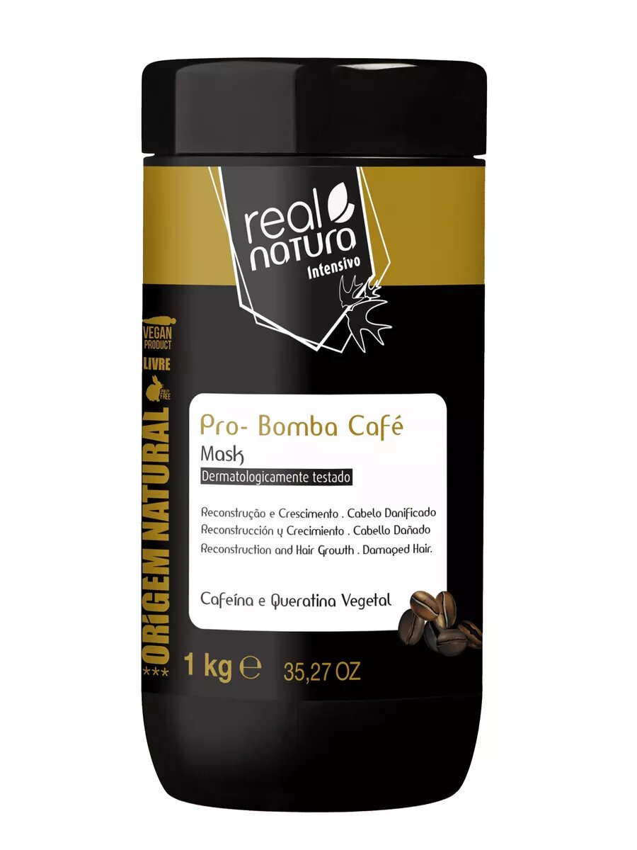 Real Natura Восстанавливающая маска Mask Pro-Bomba Cafe 1 кг