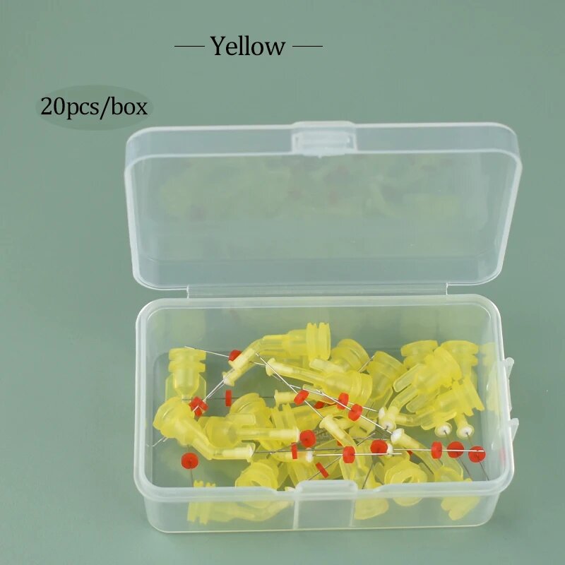 РunaDent Многоразовые эндоигольные наконечники для ирригации зубов 20 шт. Yellow-21mm