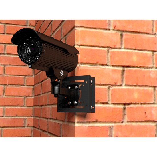 Кронштейн Embodiment EMB-CSC-B для всех видов камер видеонаблюдения, установка на угол/столб, черный