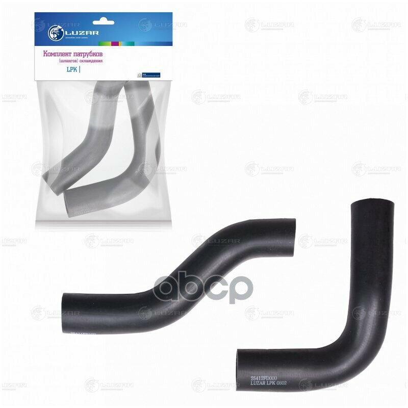 Патрубок радиатора Kia Rio 00-05 1.3i/1.5i M/A из 2шт LUZAR арт. LPK0802 - высокое качество