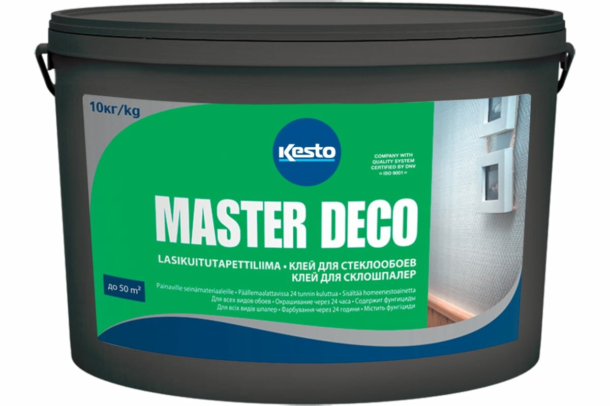 Kesto MASTER DECO готовый клей для стеклообоев 10кг. 80645