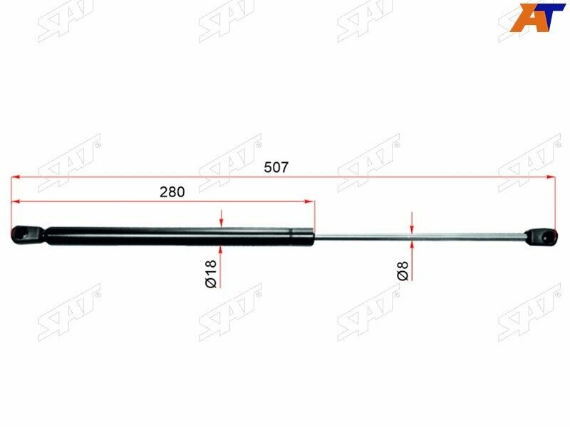 . SAT Амортизатор (Газовый упор) крышки багажника для FORD FOCUS II хэтчбек 05-11