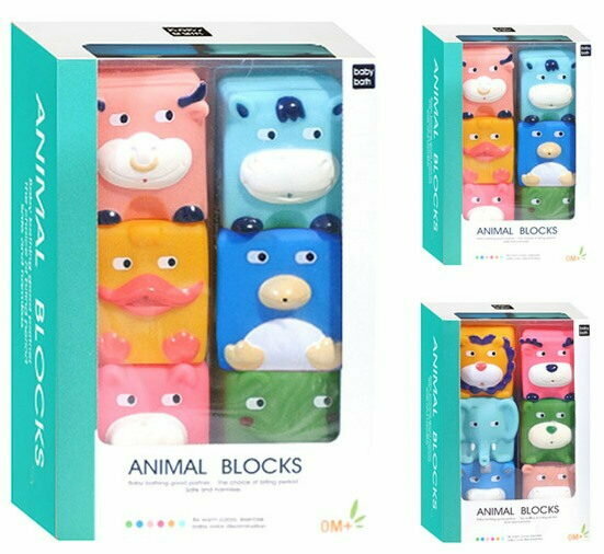 Игрушка для купания ANIMAL BLOCKS (6 предметов) в коробке