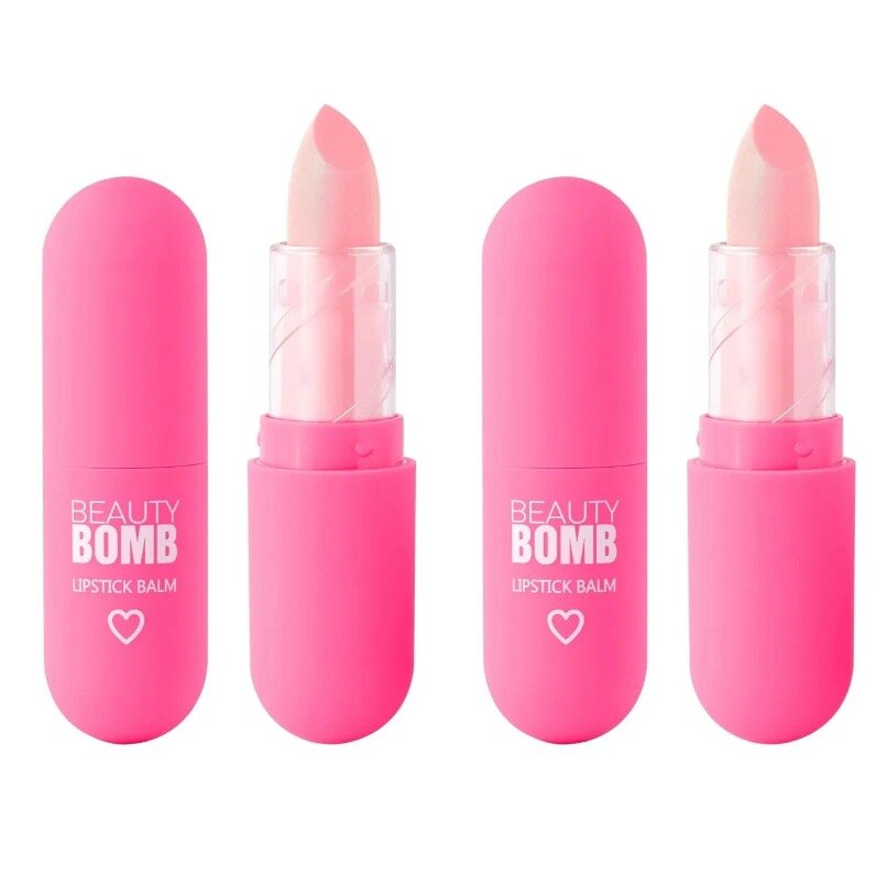 Помада-бальзам для губ Beauty Bomb Color Lip Balm тон 02, нежно розовый с шиммером, 4 г, 2 шт