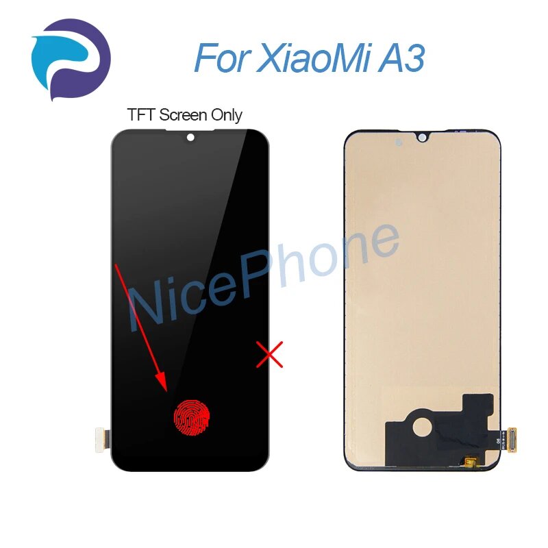 ЖК-дисплей для XiaoMi Mi A3, сенсорный экран, дигитайзер, замена 6,09 "M1906F9SH, TFT Black Screen