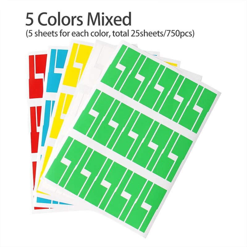 Этикетки для кабелей METABLE 750 шт 5 Colors
