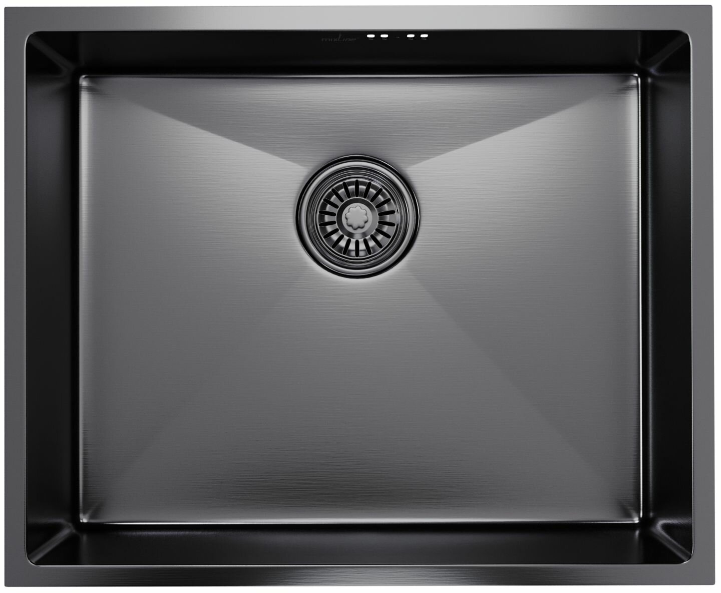 Мойка кухонная Mixline Pro 53x43 черный графит