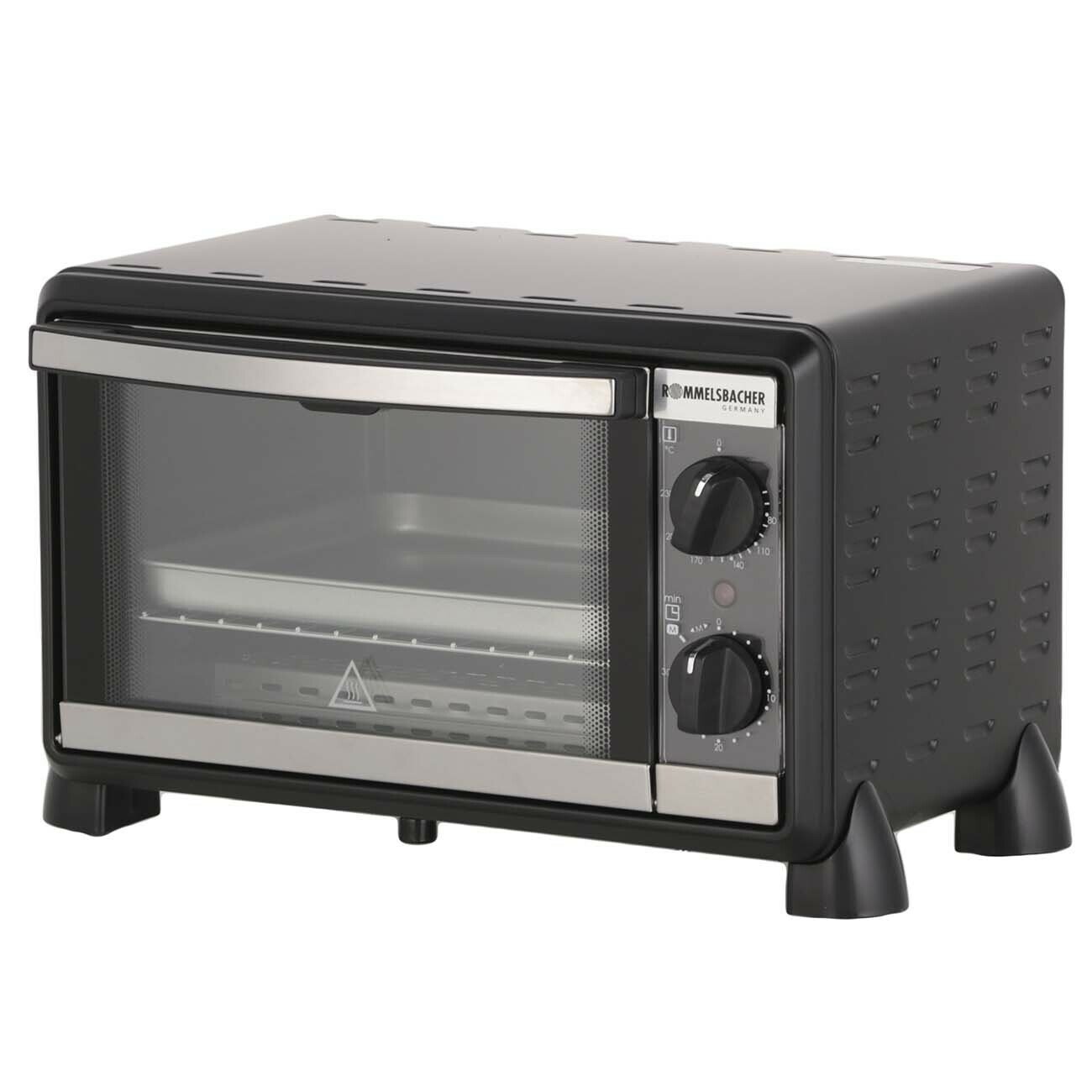 Мини-печь Rommelsbacher BG 950, эмаль, механическое управление, 2 стекла дверцы, 10 л