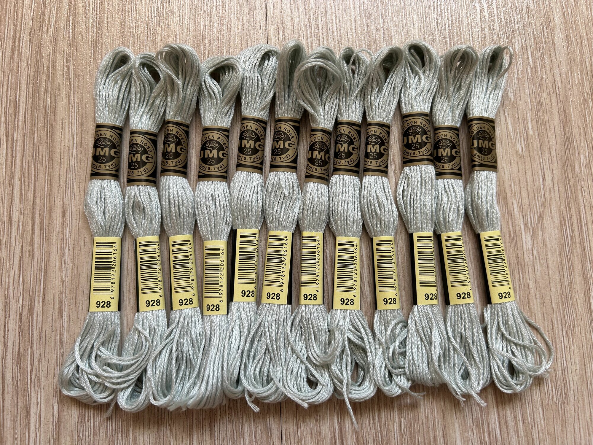 Нитки для вышивания JMC мулине (150-3866) 100% полиэфир 12 штук x 8 м