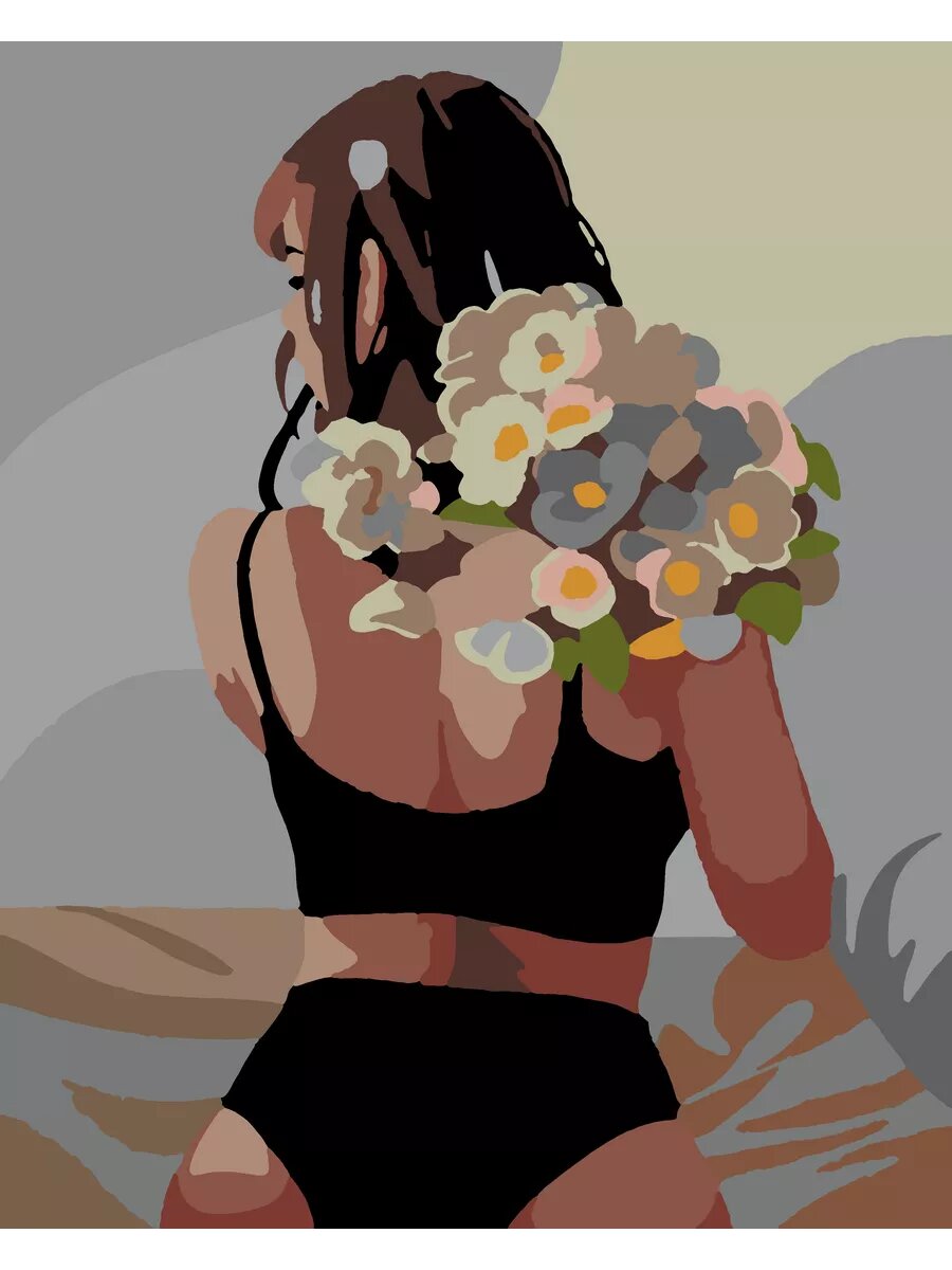 Картина по номерам Девушка 40х50 см