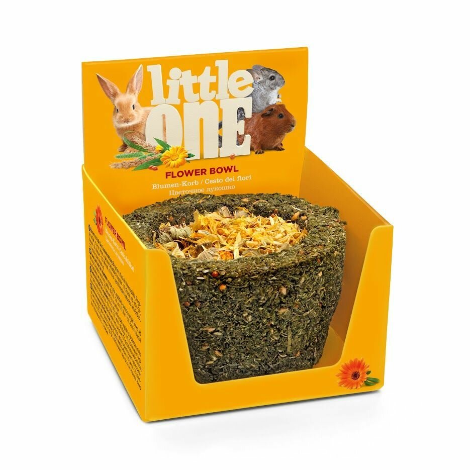 Little One Лукошко цветочное. Лакомство - игрушка для всех видов грызунов, 120гр